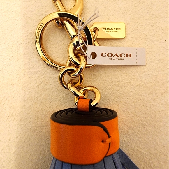 Coach | Accessories | Coach Women Leather Bag Charm Key Chain F5855 ...